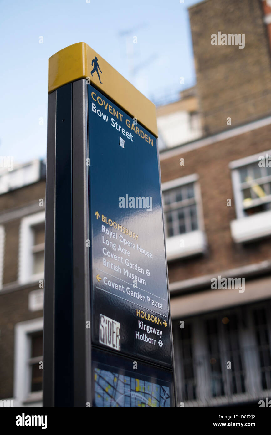 Sign & Directions, Covent Garden, Bow Street, London Stock Photo - Alamy