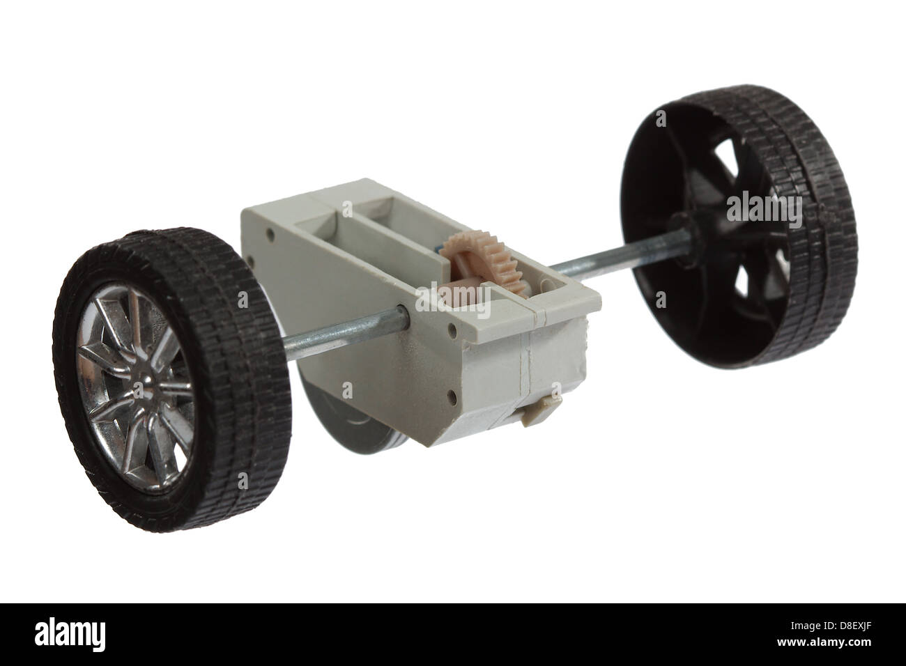 Motor and wheel of the toy car, isolated on white background Stock ...