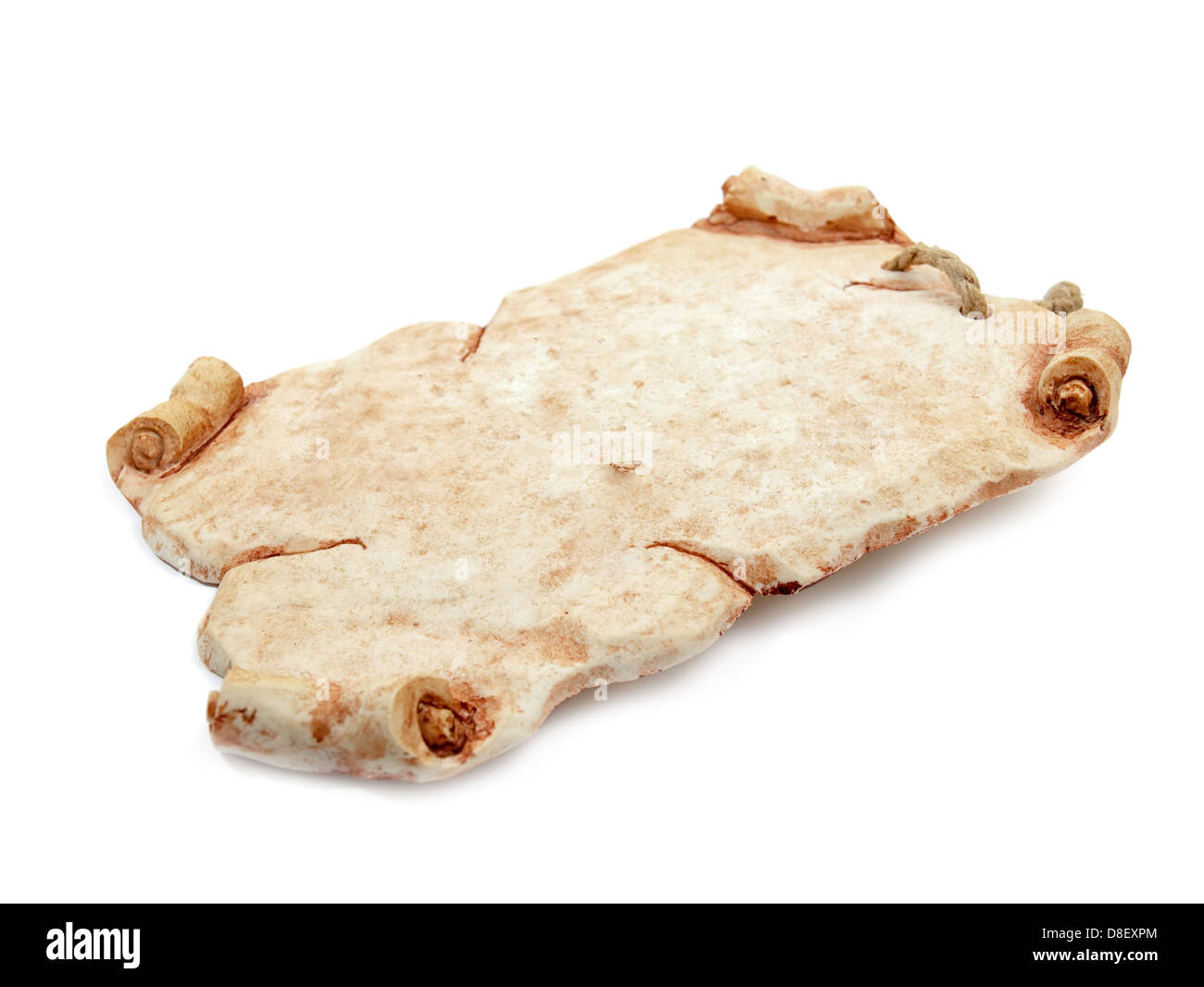 Empty stone tablet for writing on a white background Stock Photo - Alamy