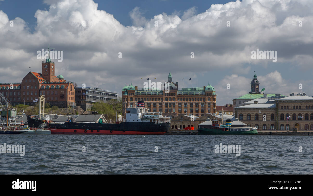 Skyline and harbor port of Gothenburg, Sweden Stock Photo - Alamy