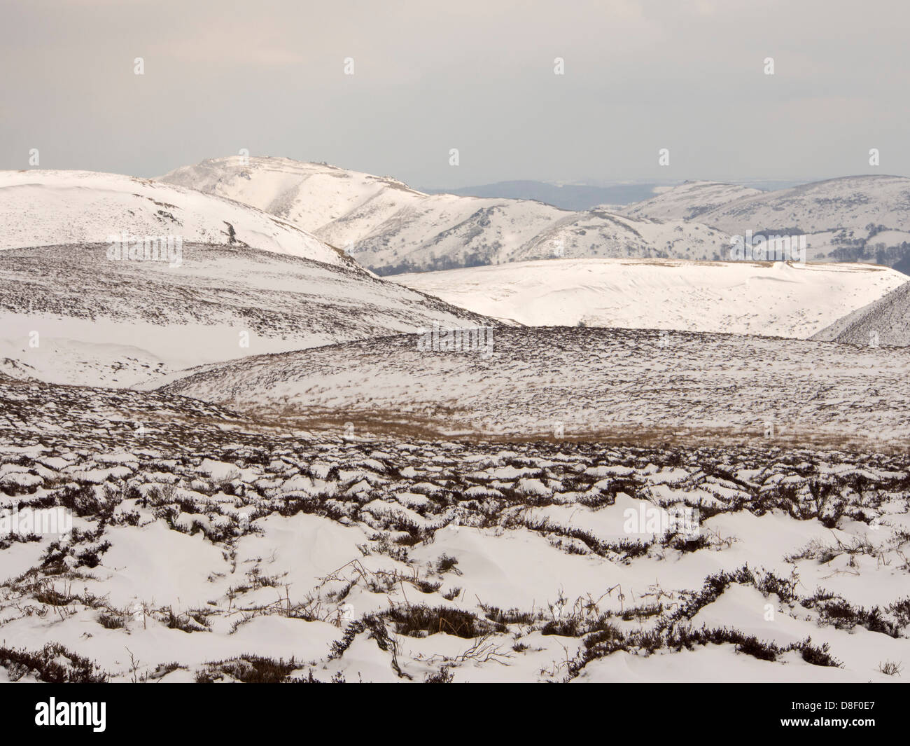 The top of Carding Mill Valley in Church Stretton, during unseasonal ...