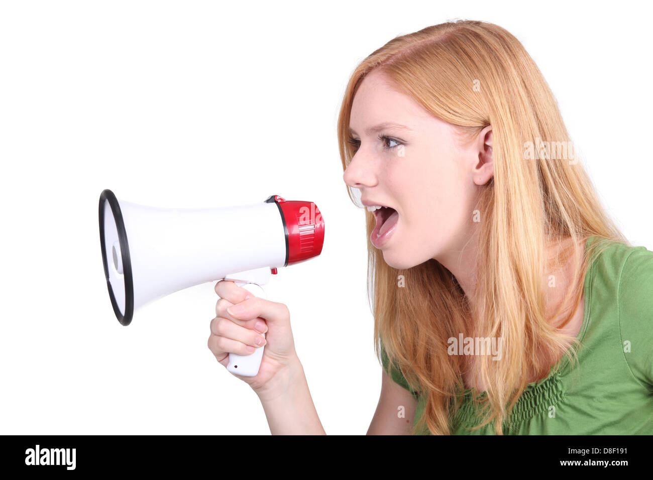 Teenage girl shouting Stock Photo - Alamy