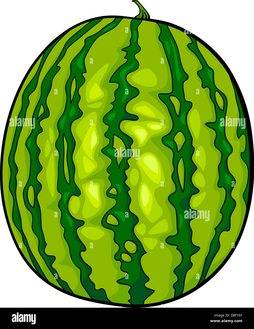 Cartoon Illustration of Watermelon Fruit Food Object Stock Photo - Alamy