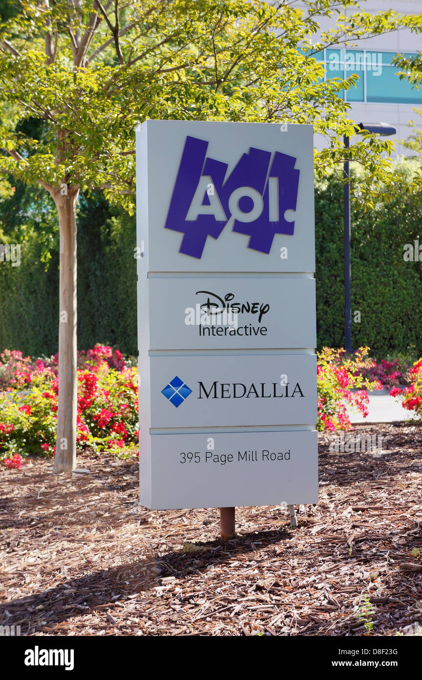 AOL Offices Sign Palo Alto Stock Photo - Alamy