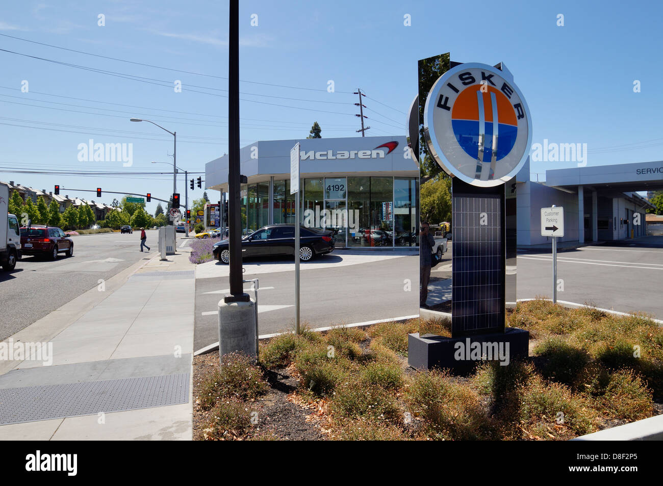 Fisker Electric Car Sign Stock Photo - Alamy