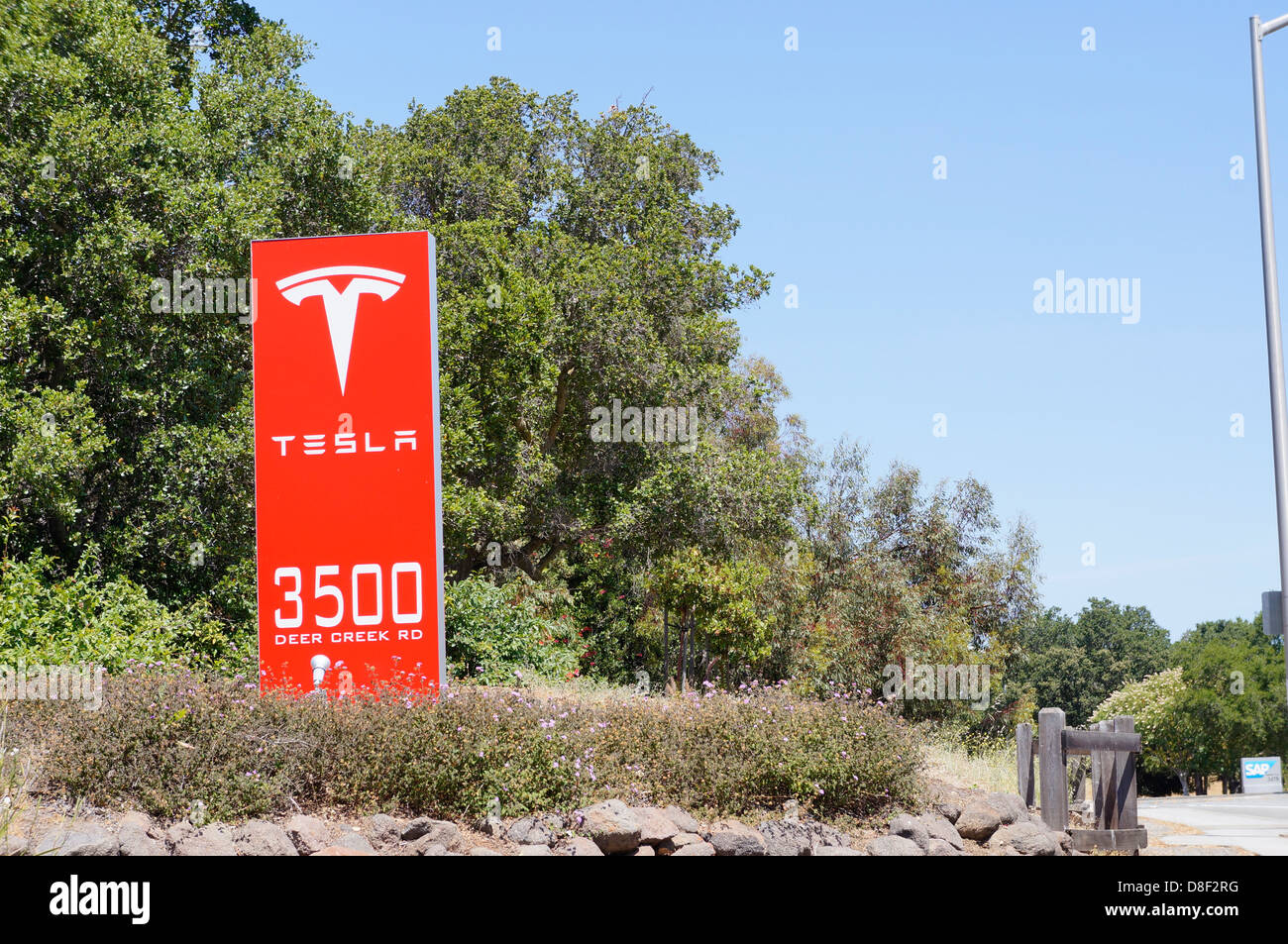 Tesla Motors Sign Stock Photo - Alamy