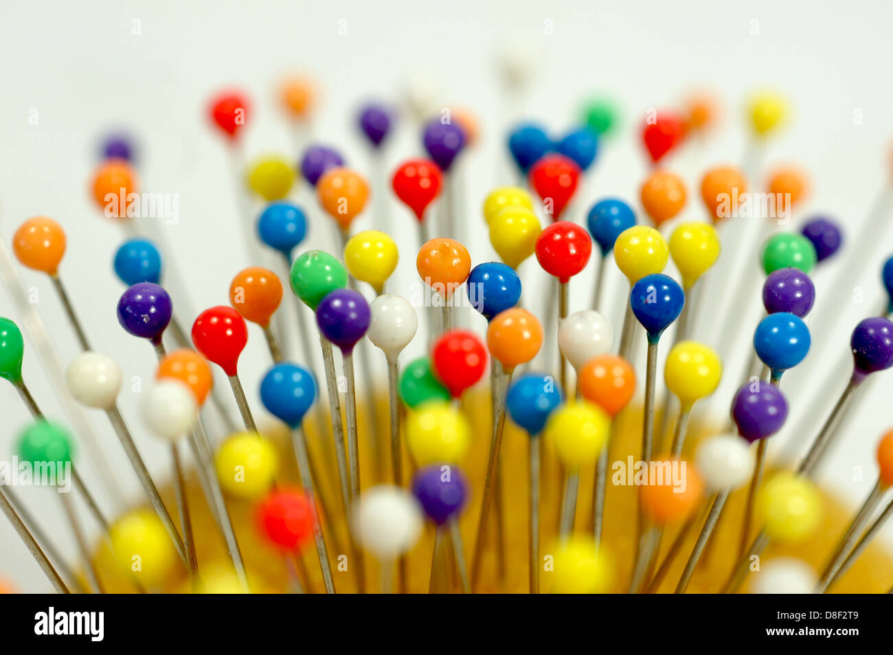 Colorful pin heads Stock Photo - Alamy