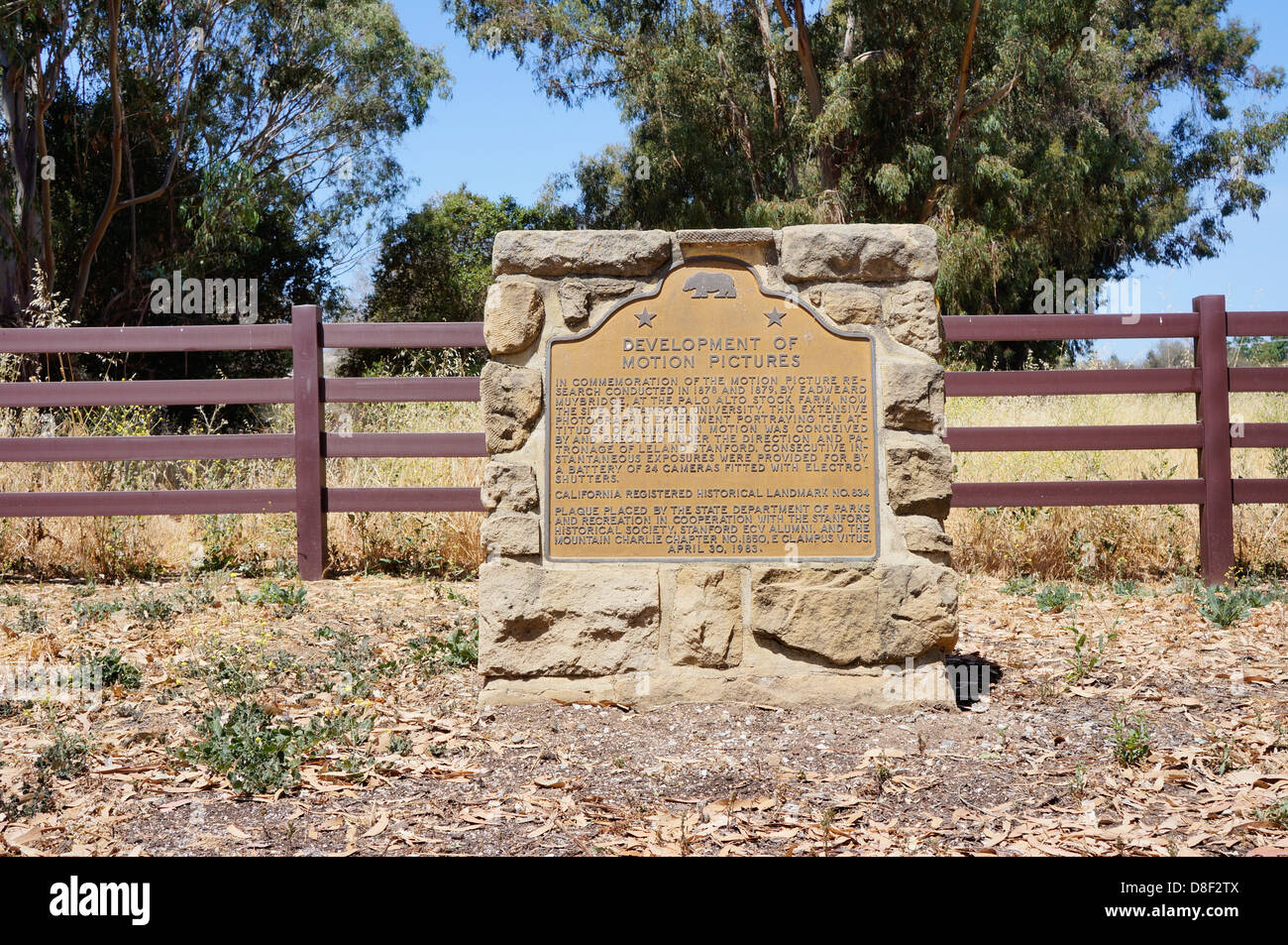Stanford University Marker: Development of Motion Pictures Stock Photo ...