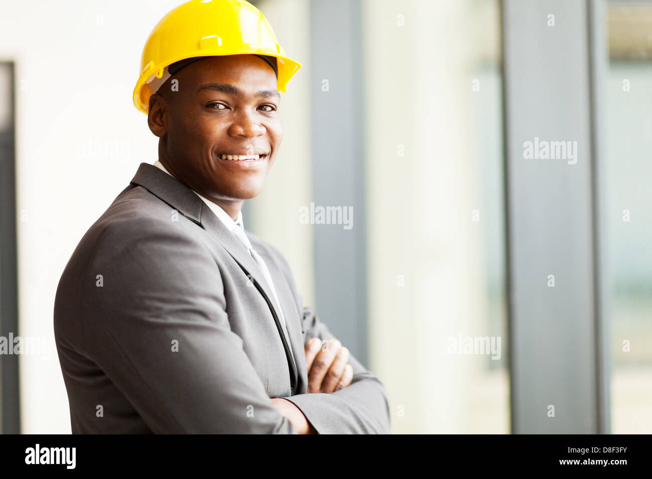 african american construction manager in office Stock Photo - Alamy
