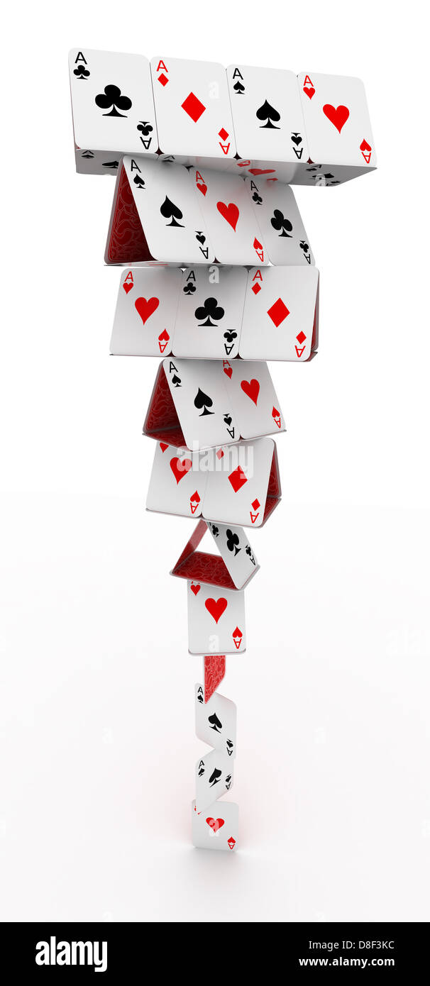 Tower of cards Stock Photo - Alamy