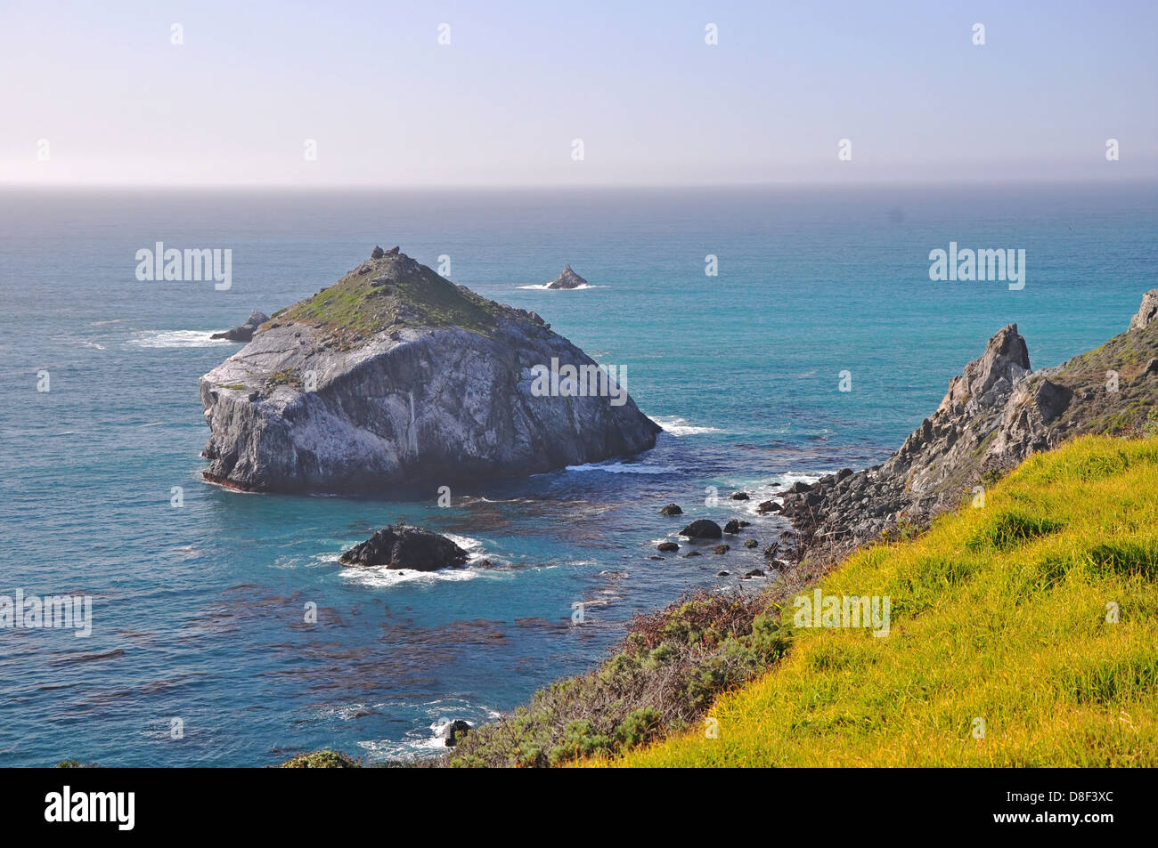 A small off-shore island stands off-shore. Islands provide sanctuary ...