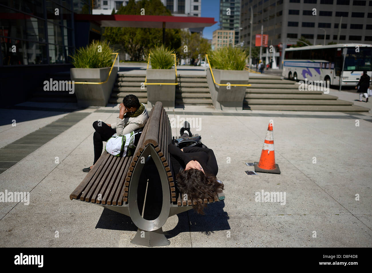 women bench san francisco Stock Photo - Alamy
