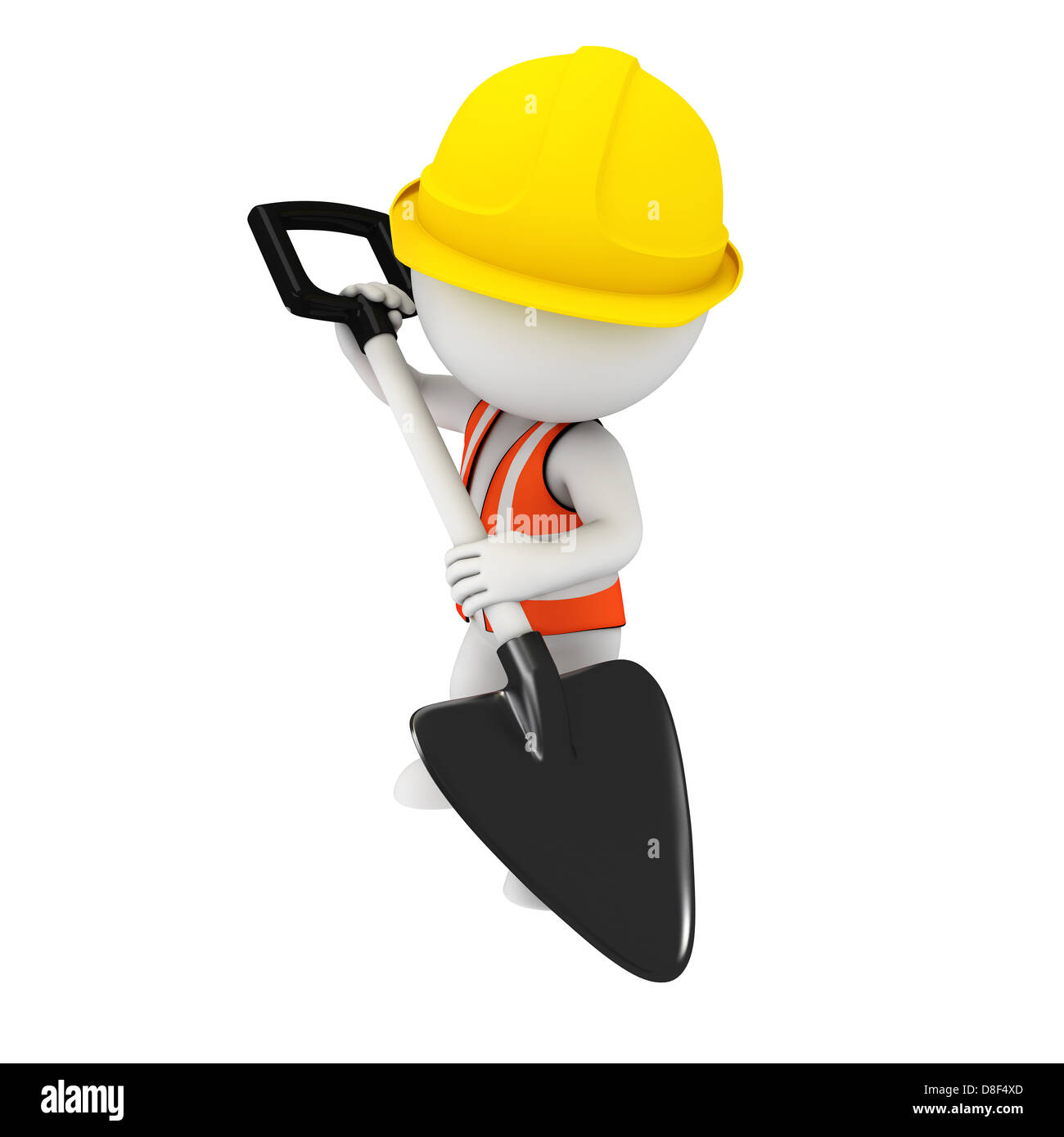 3d white people as road worker Stock Photo - Alamy