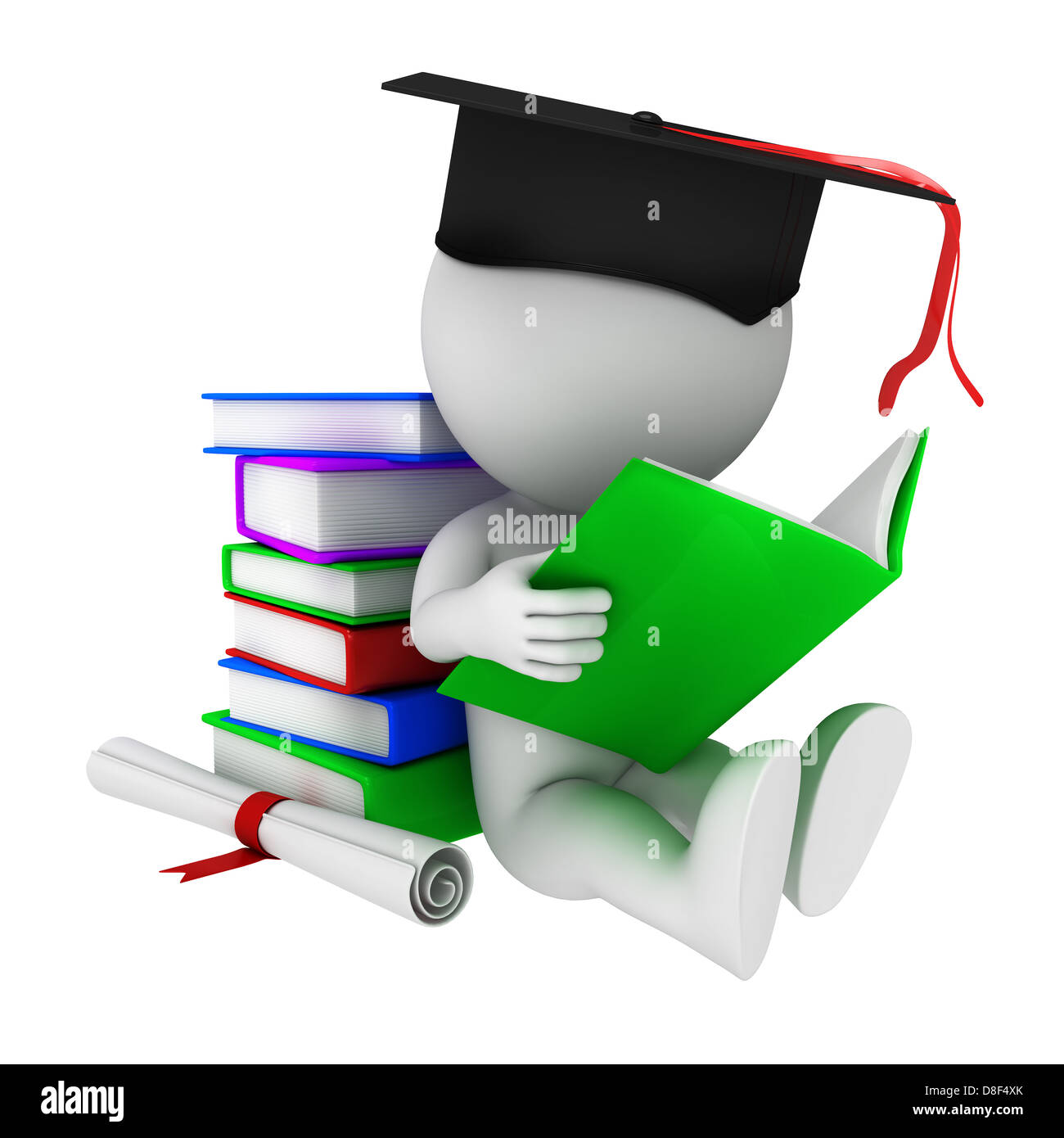 3d white character Stock Photo - Alamy