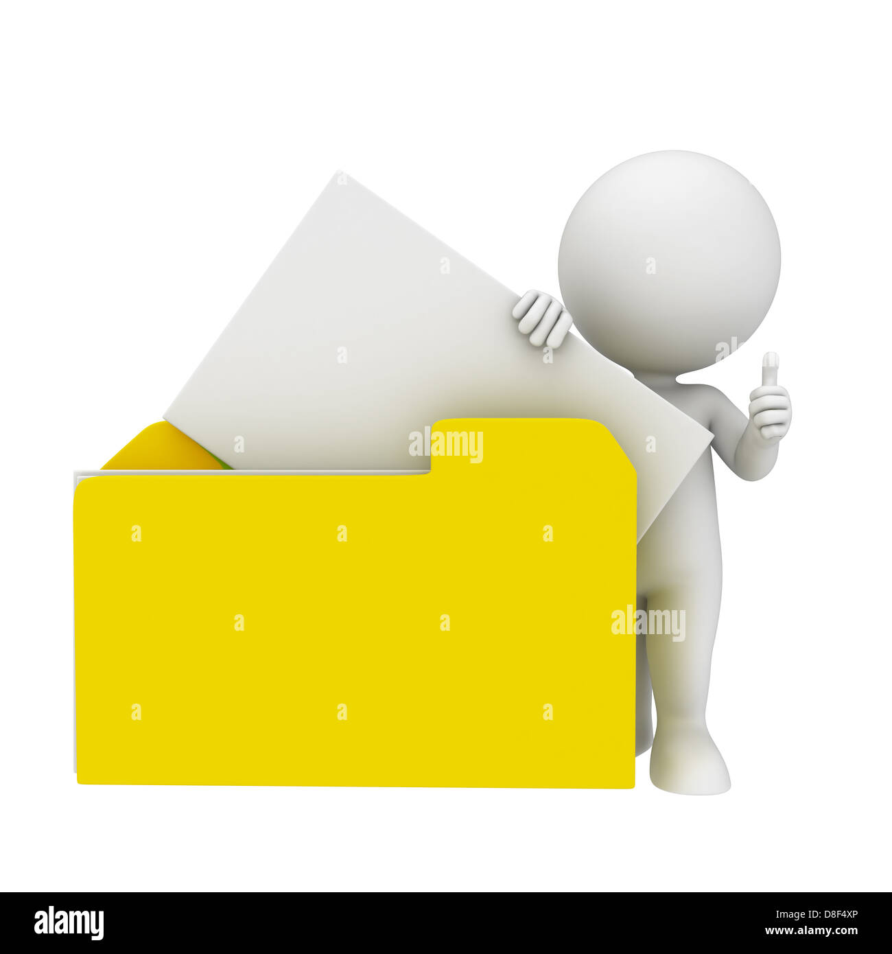 3d white character Stock Photo - Alamy