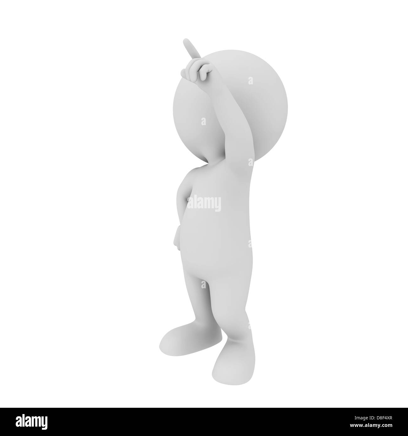 3d white character Stock Photo - Alamy