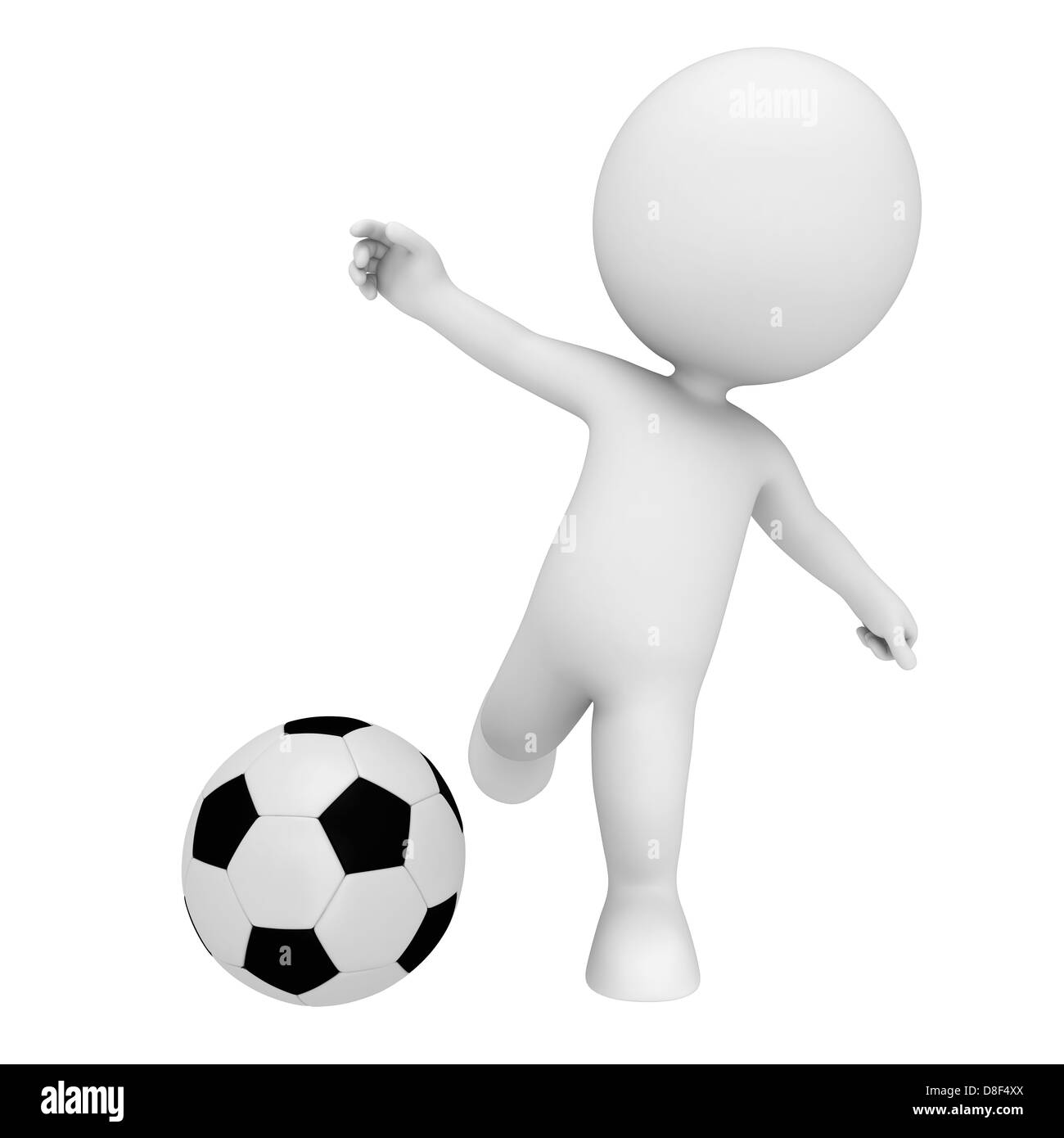 3d white character Stock Photo - Alamy