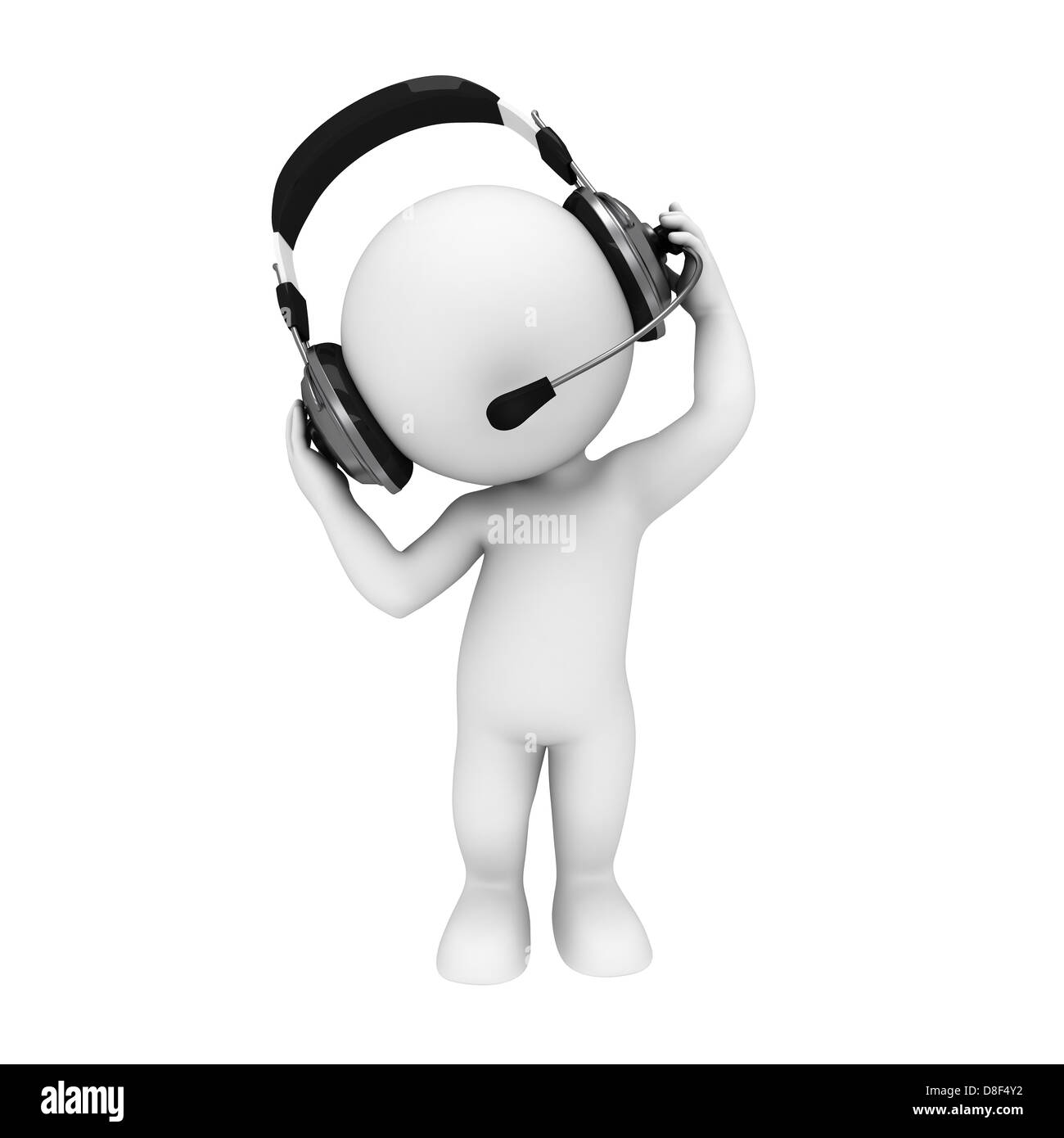 3d white character Stock Photo - Alamy