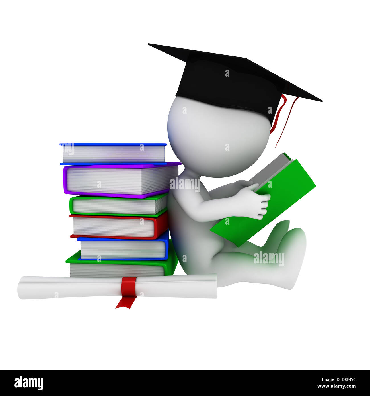 3d white character Stock Photo - Alamy