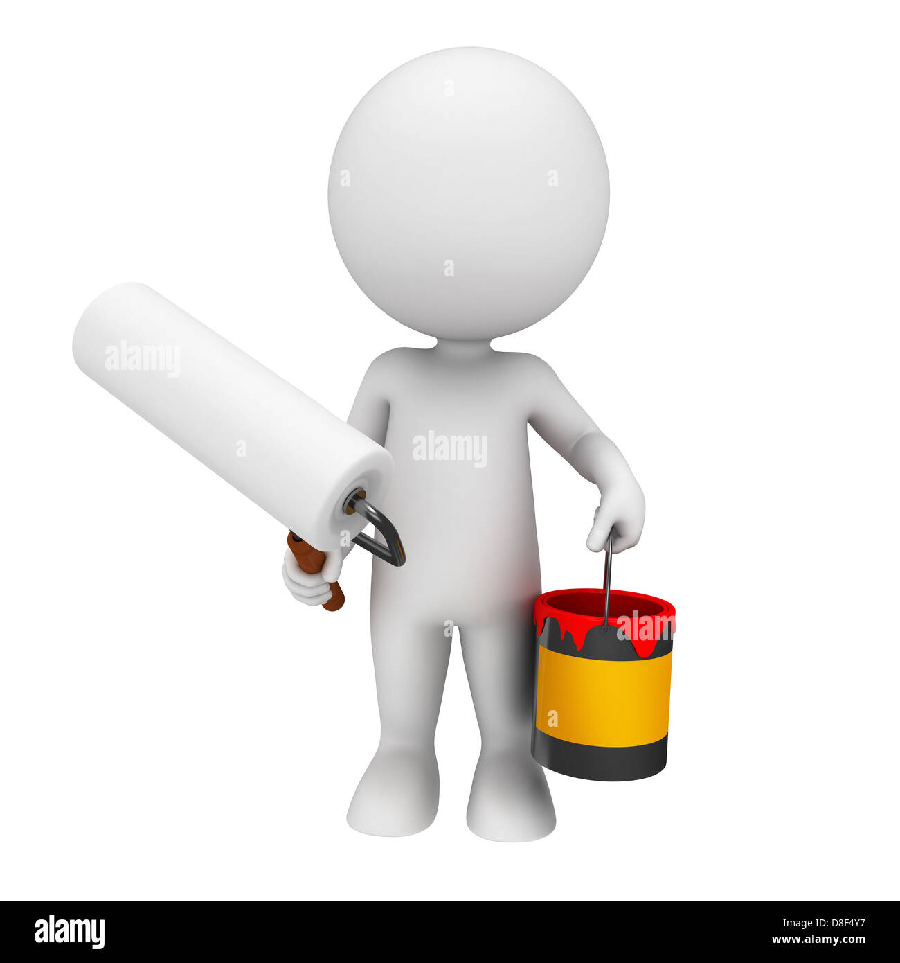 3d white character Stock Photo - Alamy