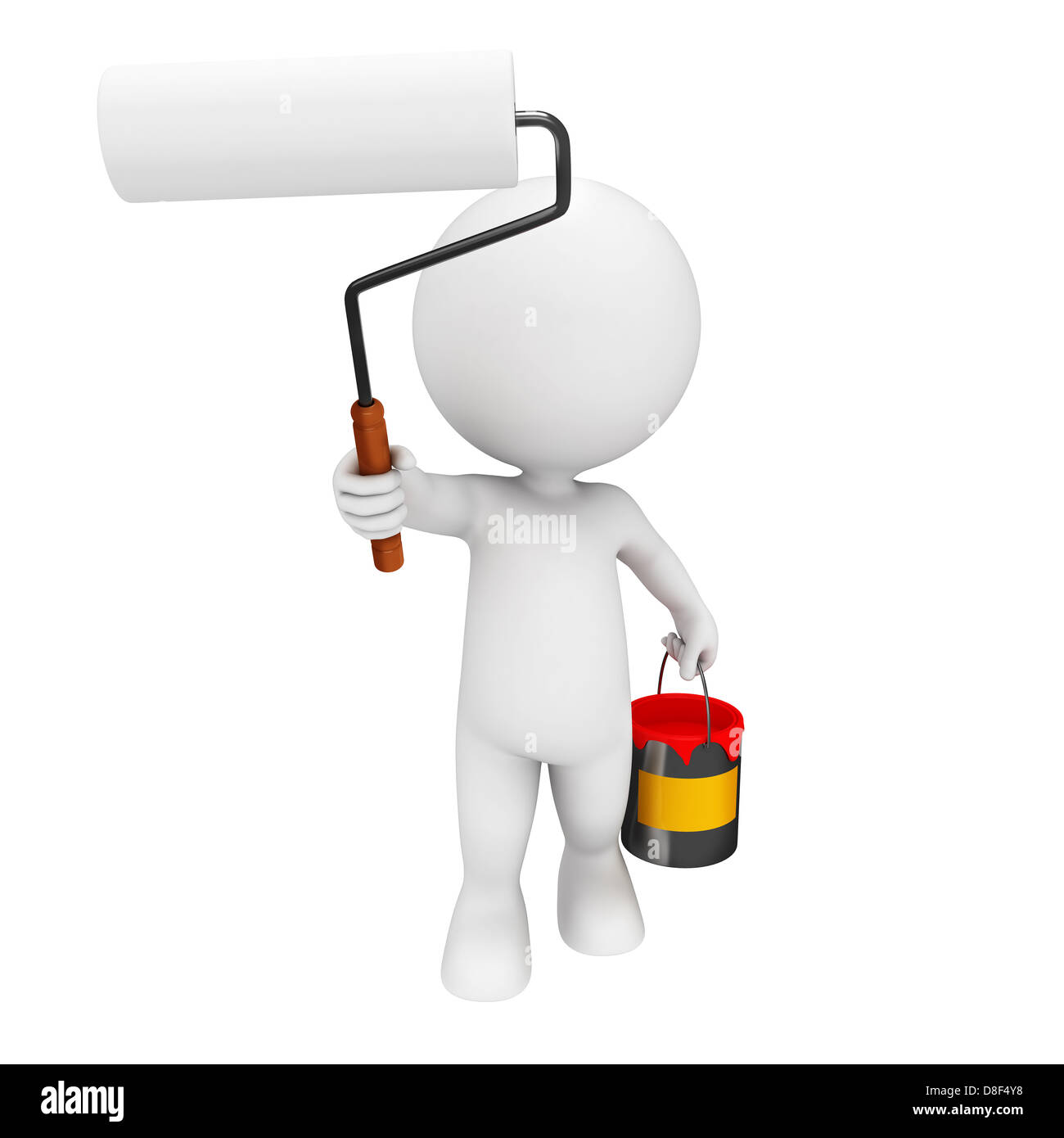 3d white character Stock Photo - Alamy
