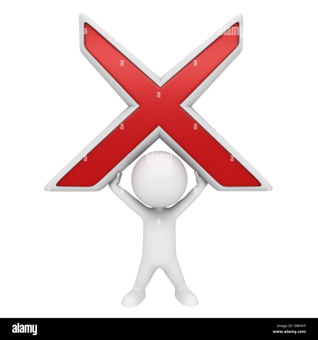 3d white character Stock Photo - Alamy