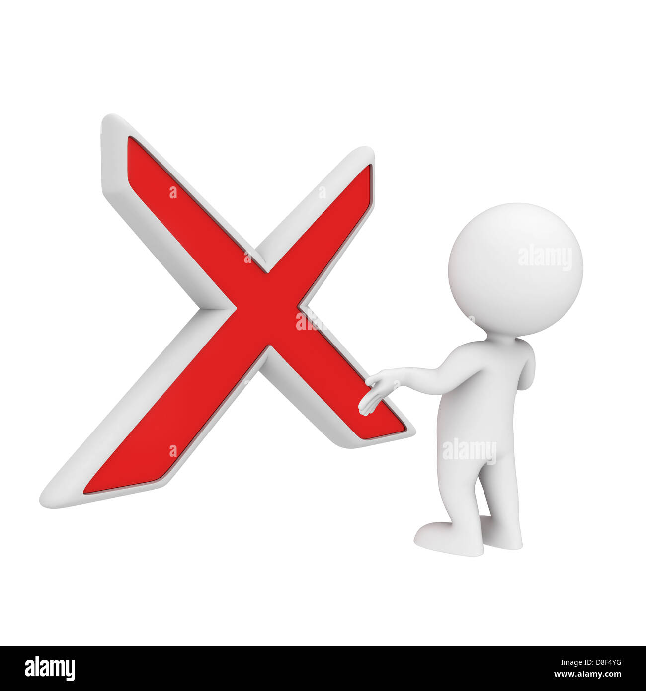 3d white character Stock Photo - Alamy