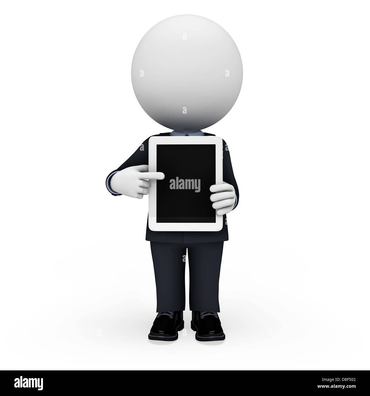 3d white character as business man Stock Photo - Alamy