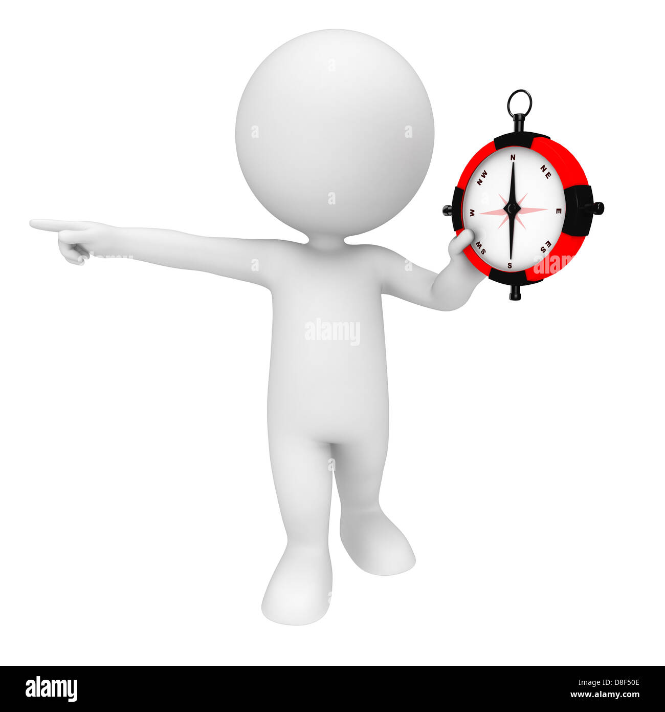 3d white character Stock Photo - Alamy