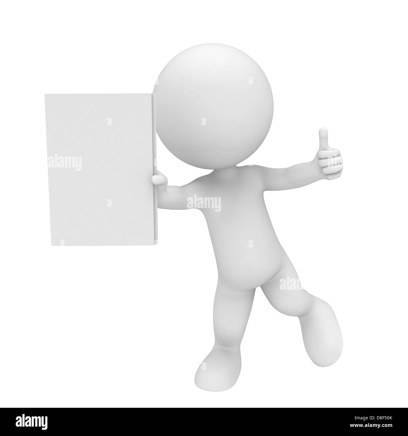 3d white character Stock Photo - Alamy