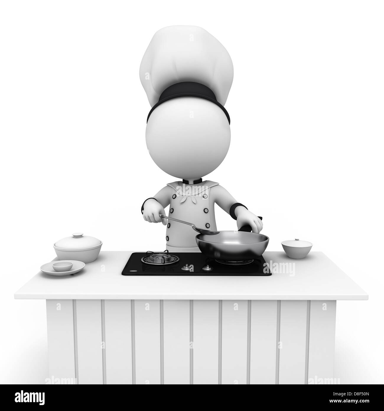 3d white people as chef Stock Photo - Alamy