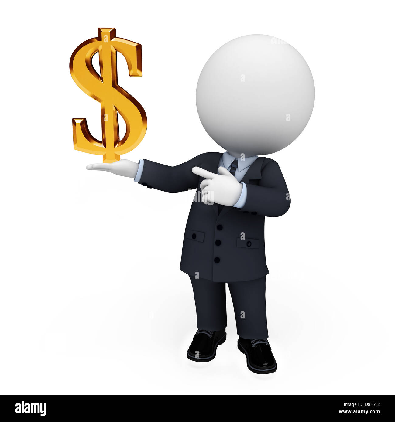 3d white people as business man Stock Photo - Alamy