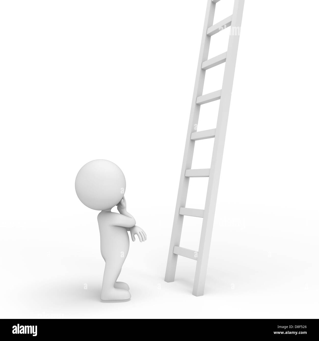 3d white character Stock Photo - Alamy