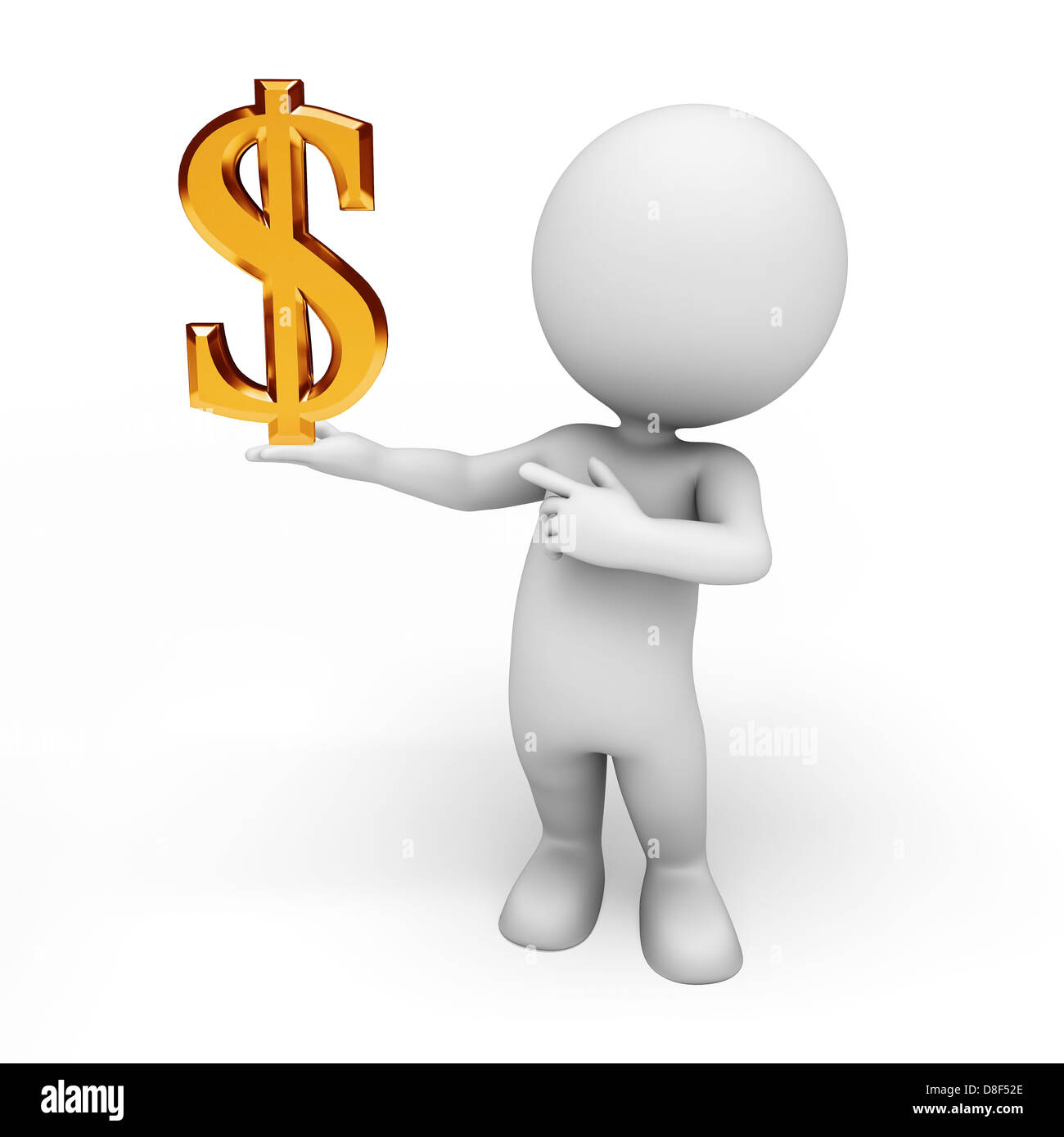 3d white character Stock Photo - Alamy