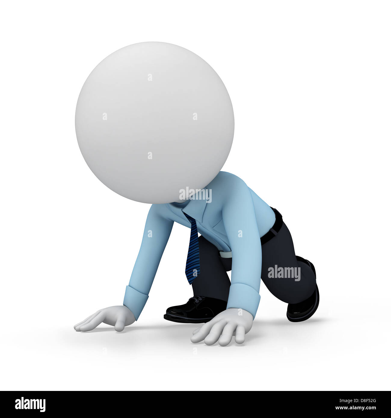 3d white people as service man Stock Photo - Alamy