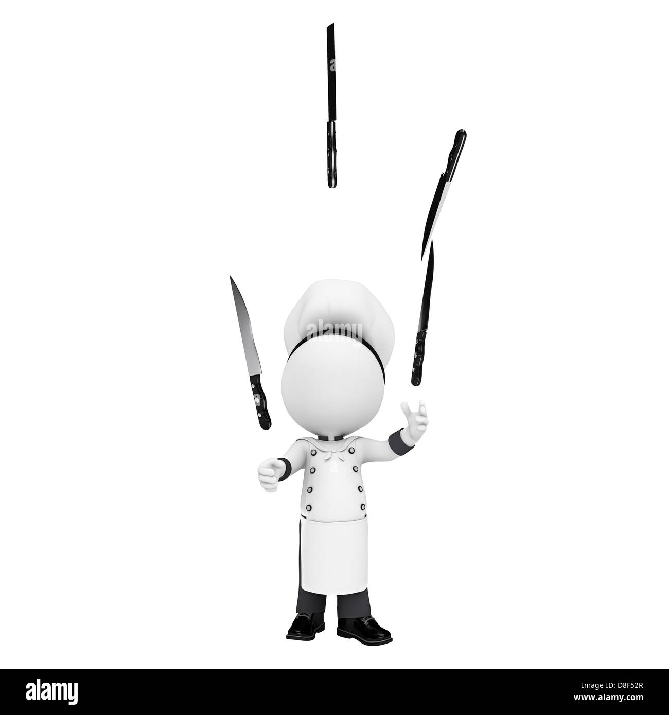 3d white character as chef Stock Photo - Alamy