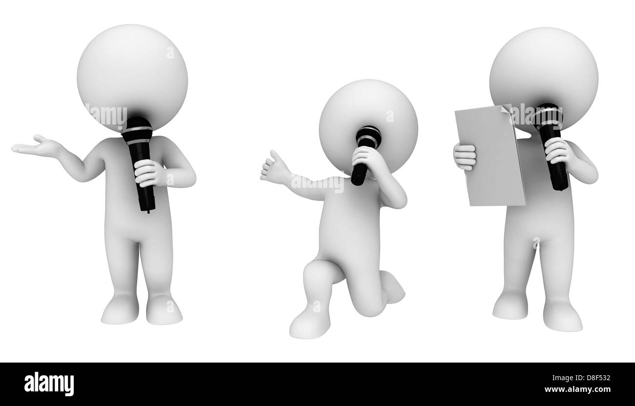 3d white character Stock Photo - Alamy