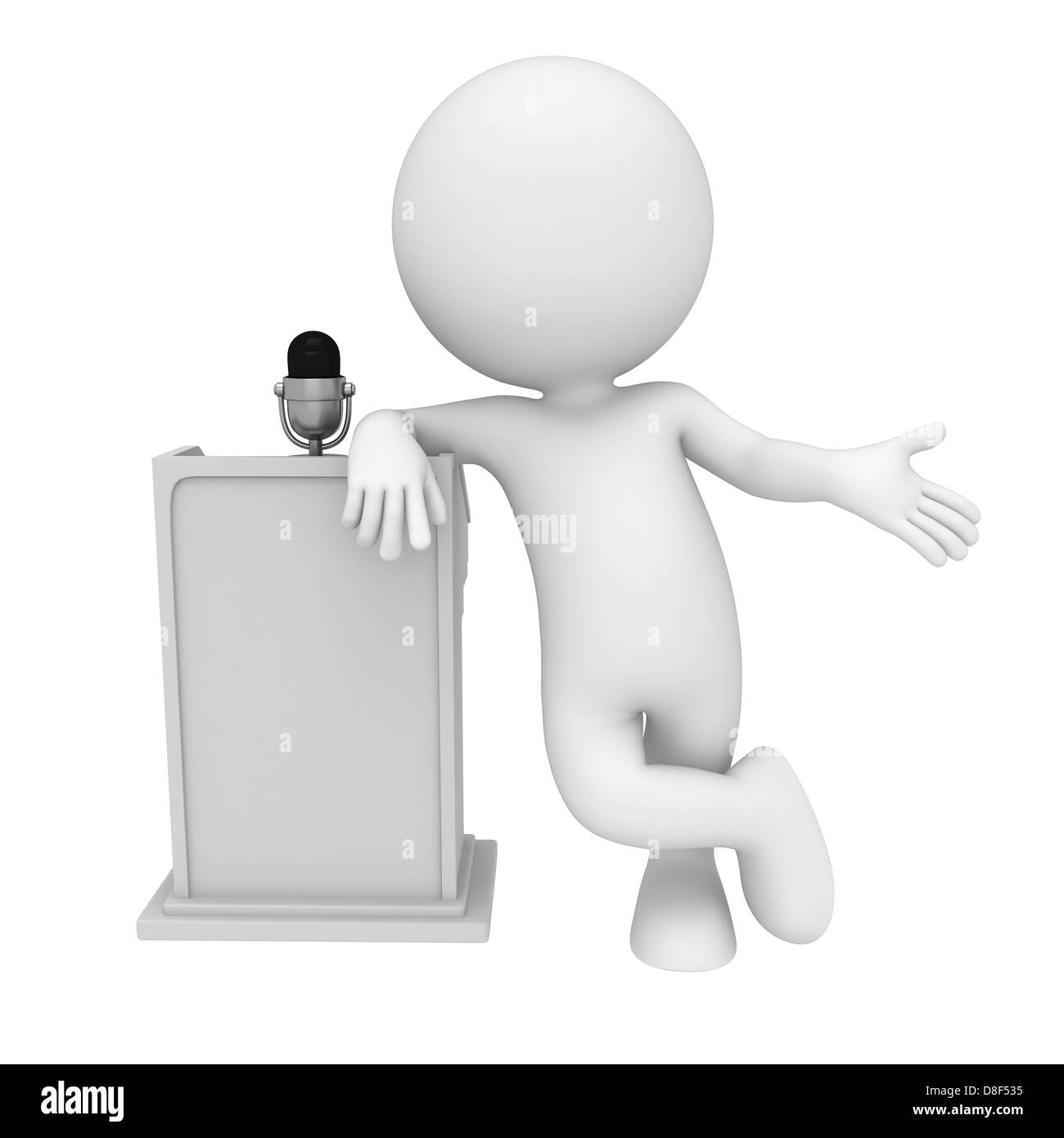 3d white character Stock Photo - Alamy