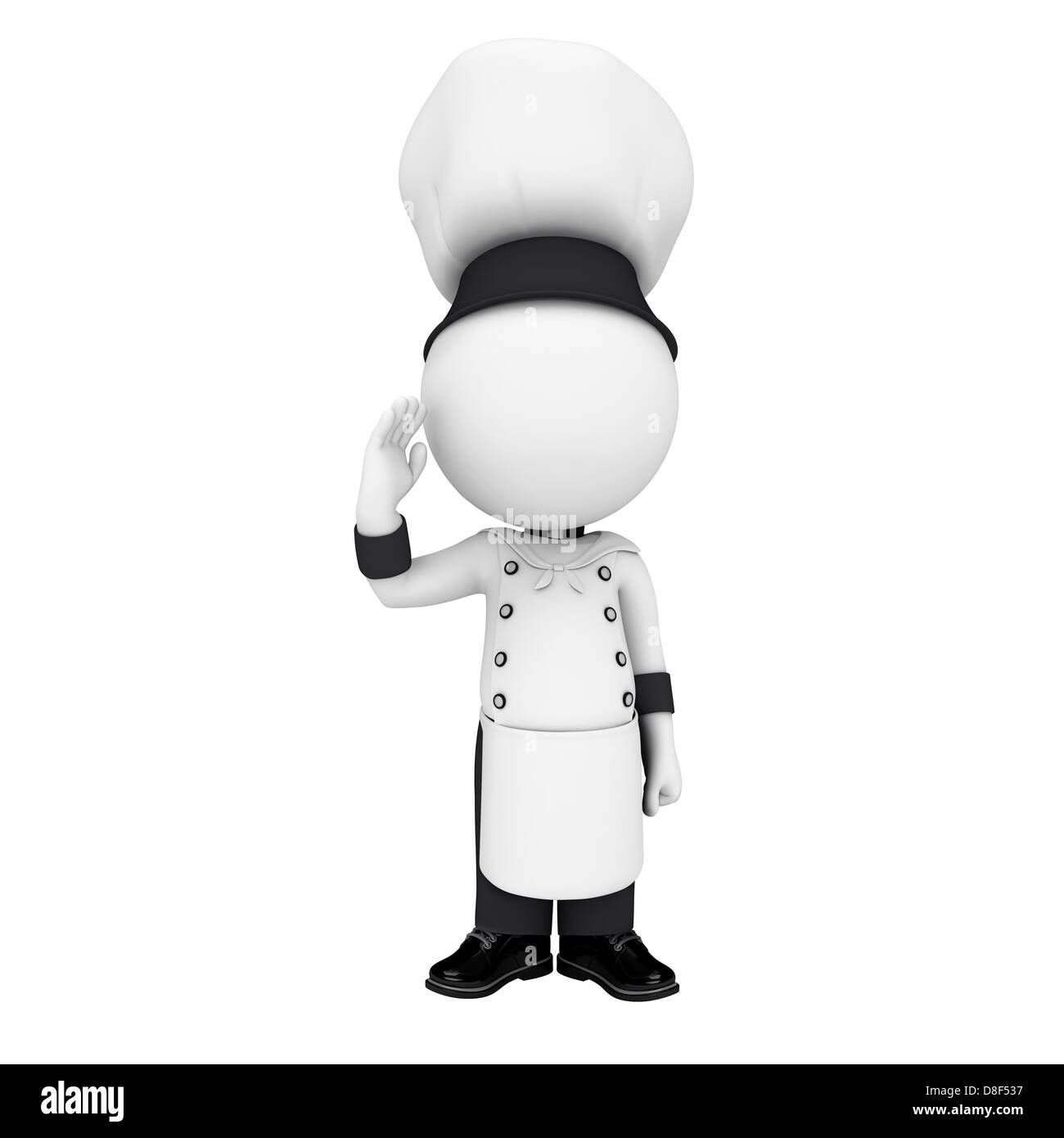 3d white character as chef Stock Photo - Alamy