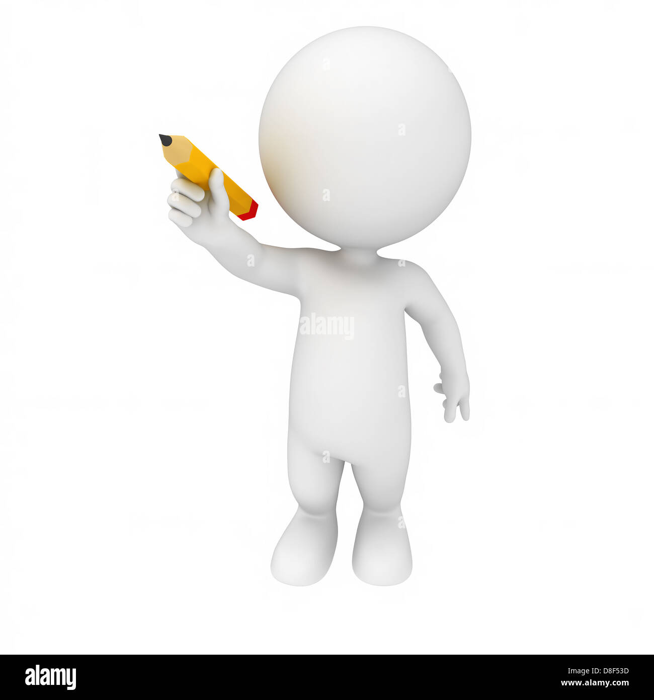 3d white character Stock Photo - Alamy