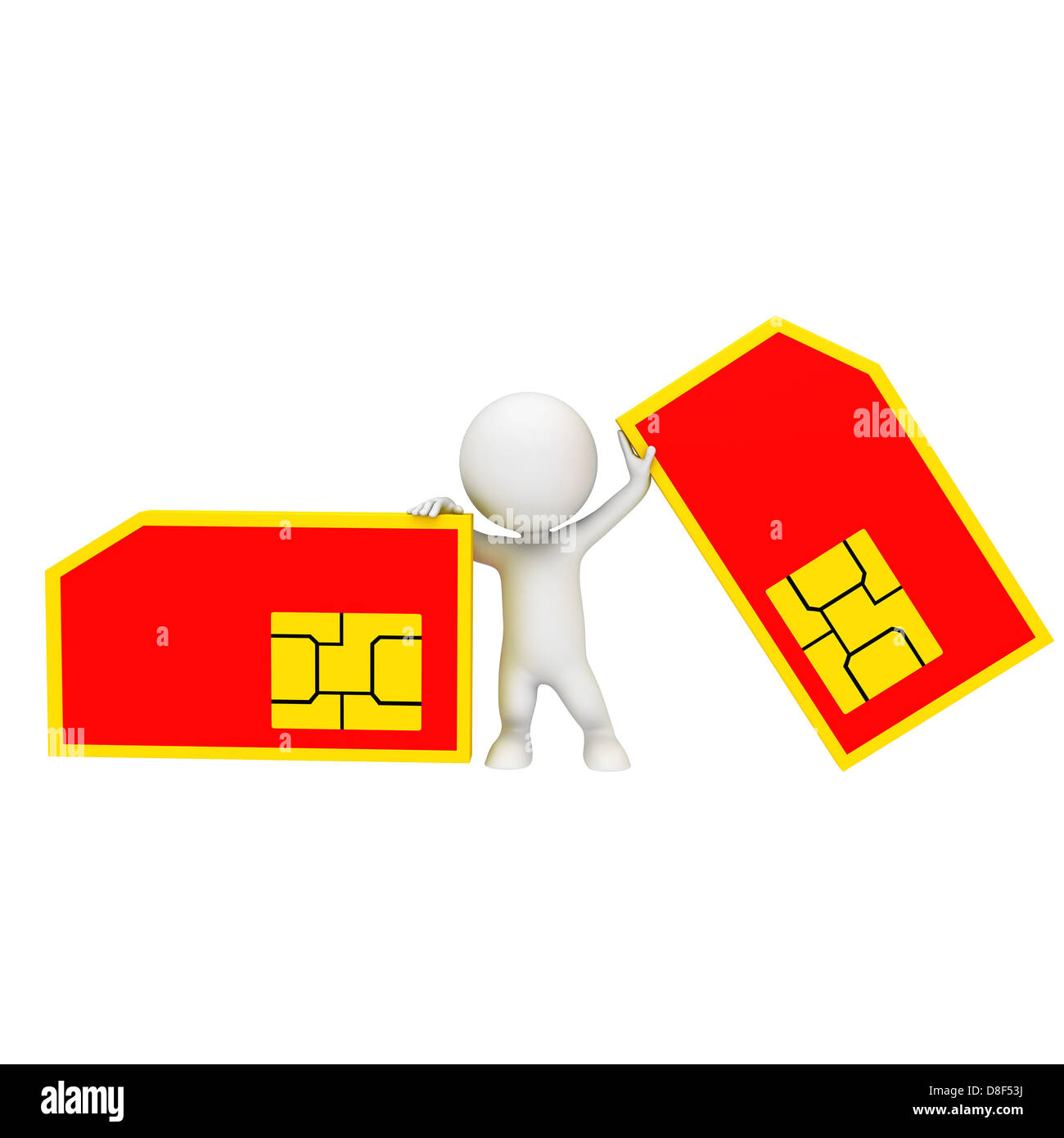 3d white character Stock Photo - Alamy