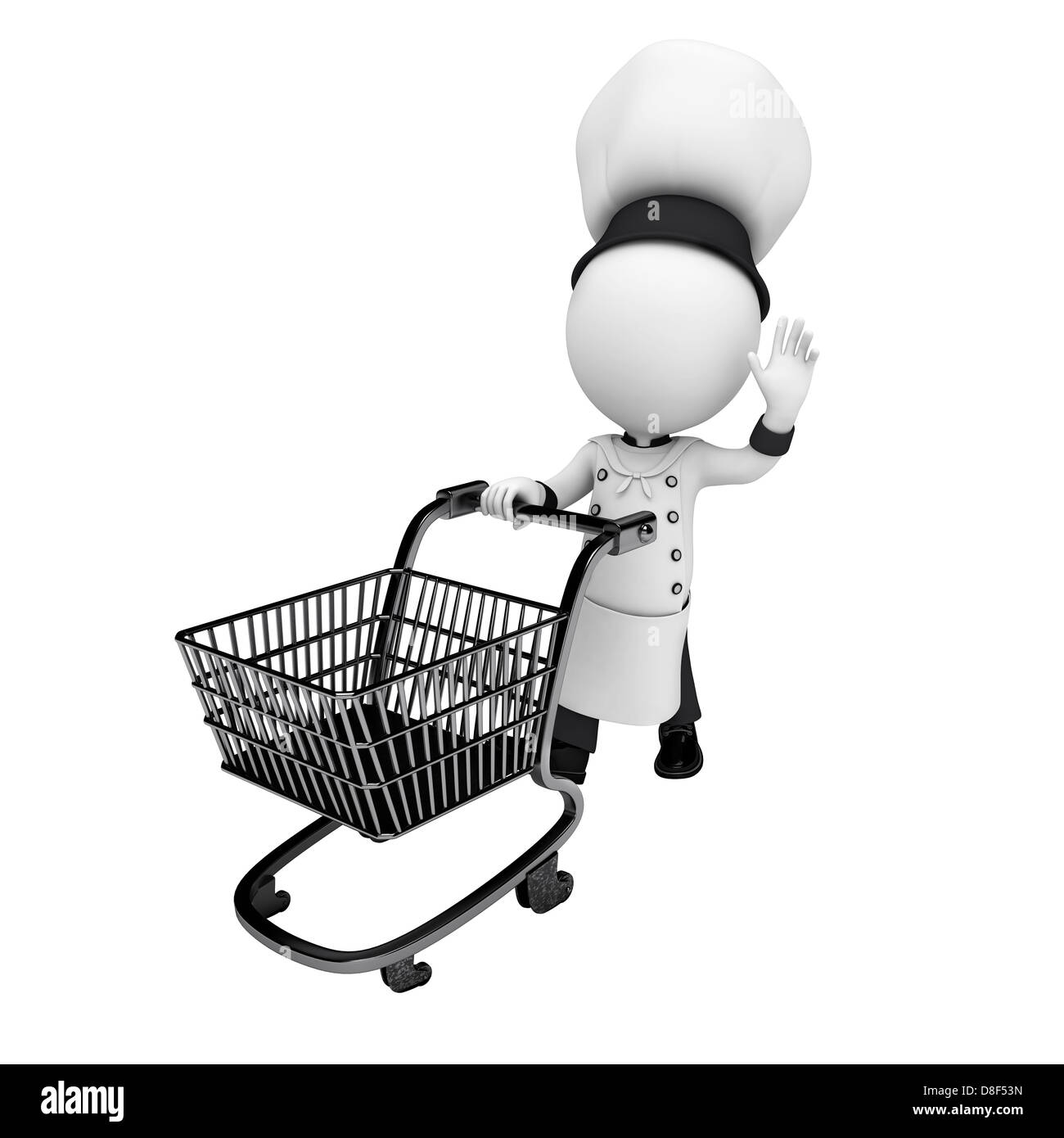 3d white character as chef Stock Photo - Alamy