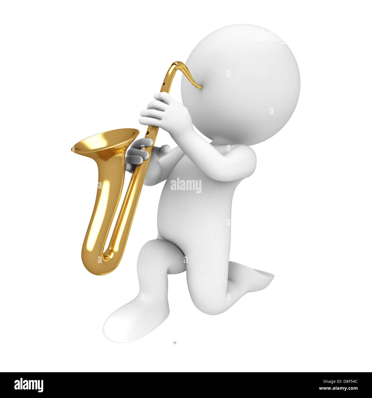 3d white character Stock Photo - Alamy
