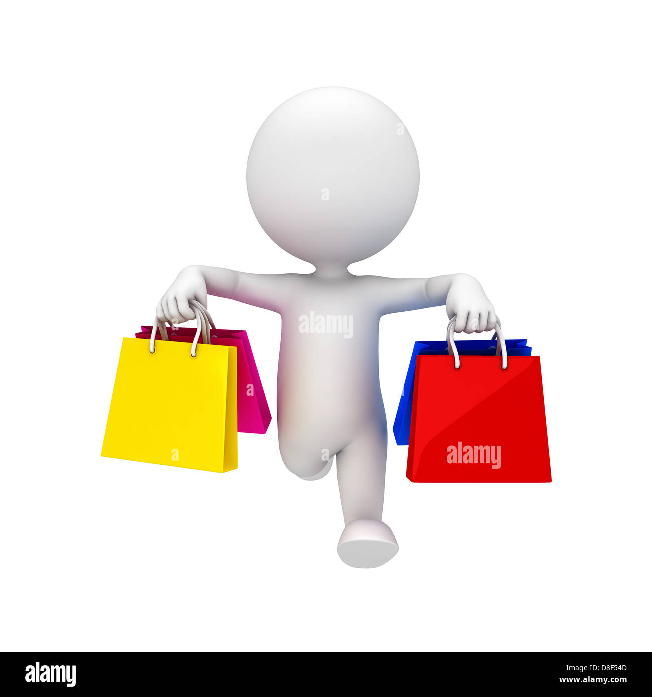 3d white character Stock Photo - Alamy