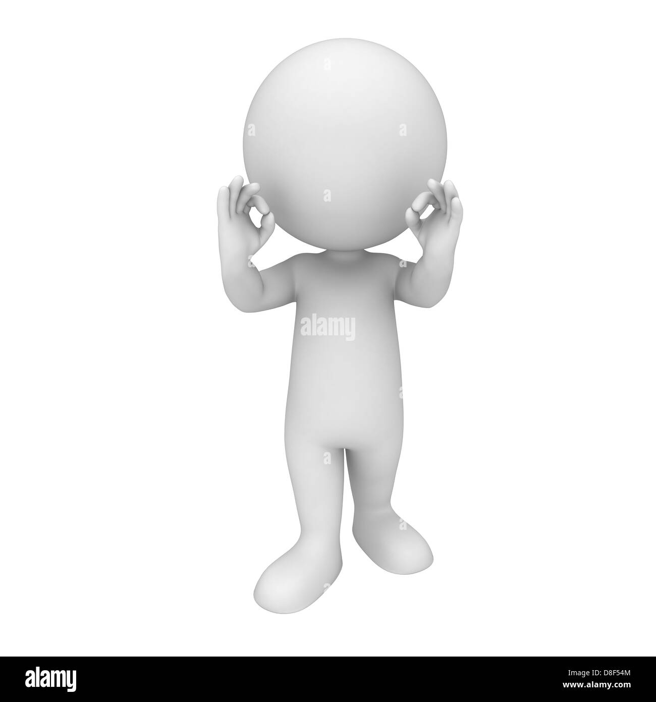 3d white character Stock Photo - Alamy