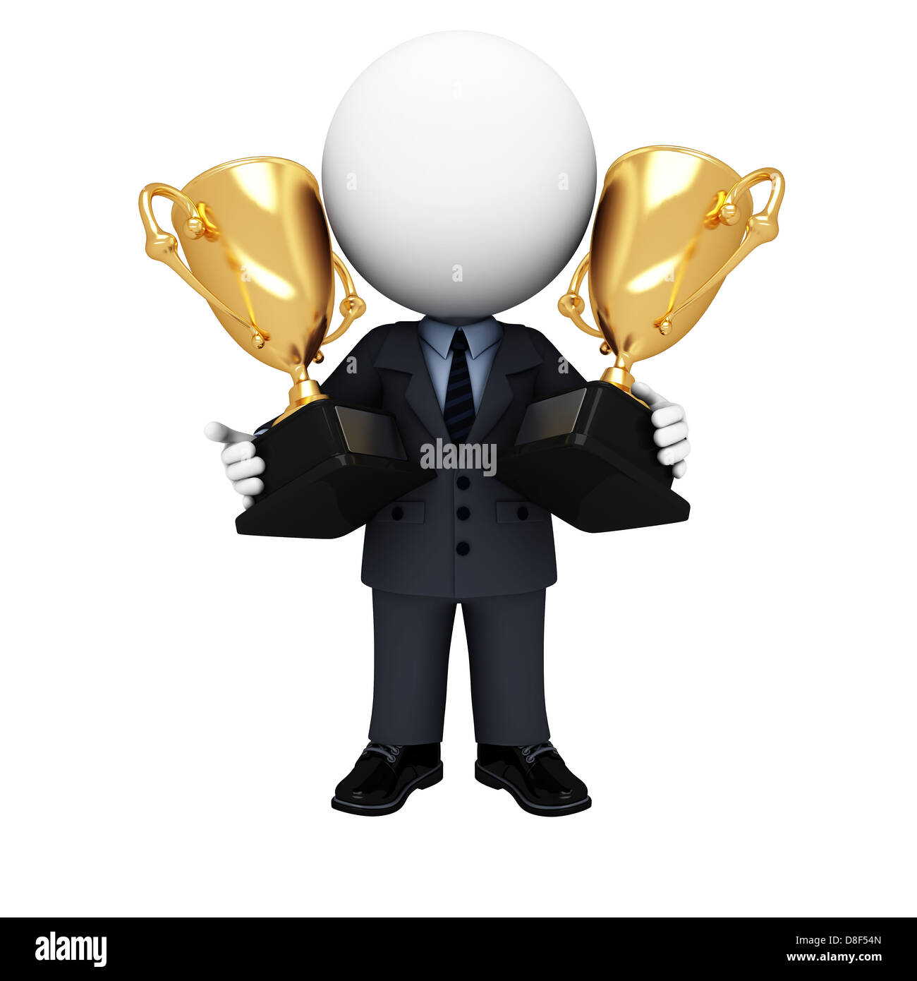 3d white character as business man Stock Photo - Alamy