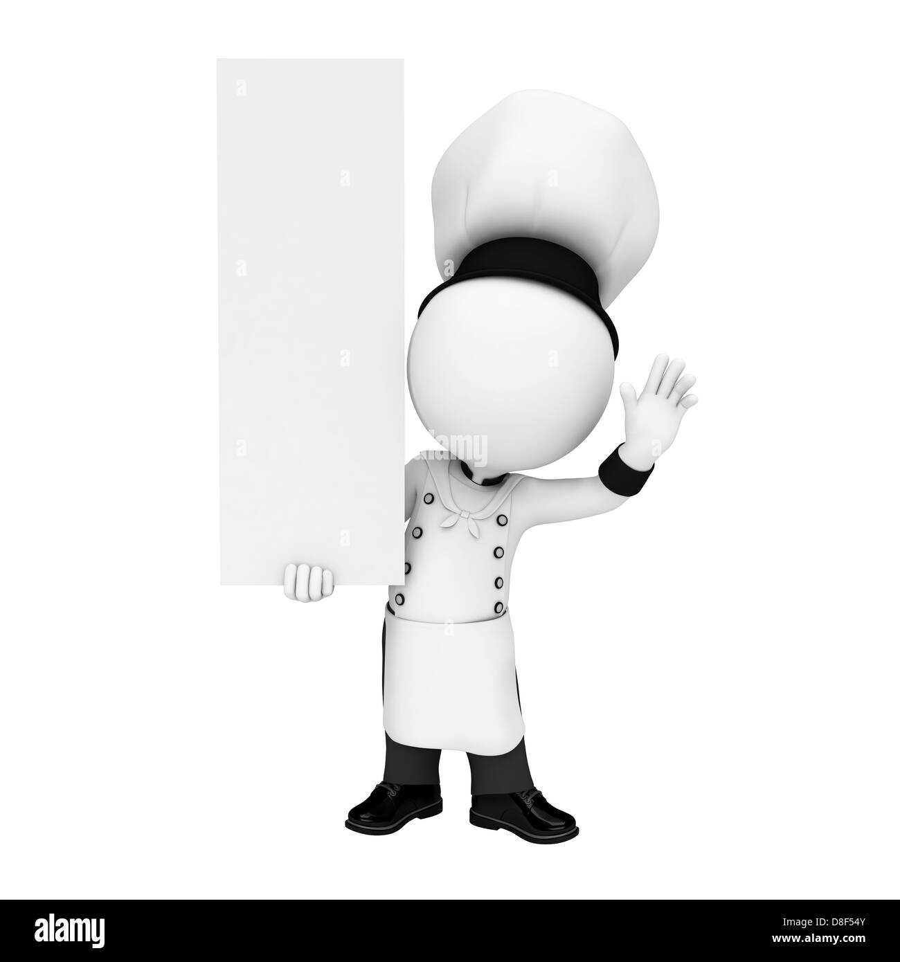 3d white character as chef Stock Photo - Alamy