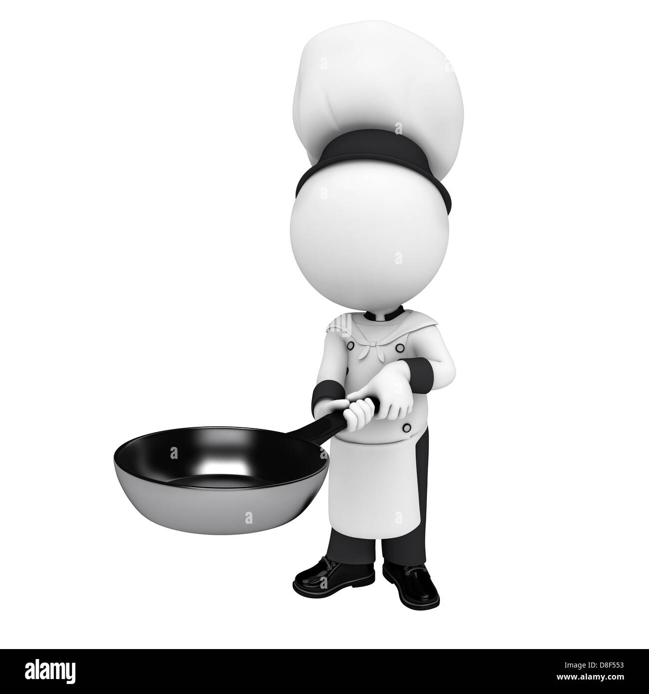 3d white character as chef Stock Photo - Alamy
