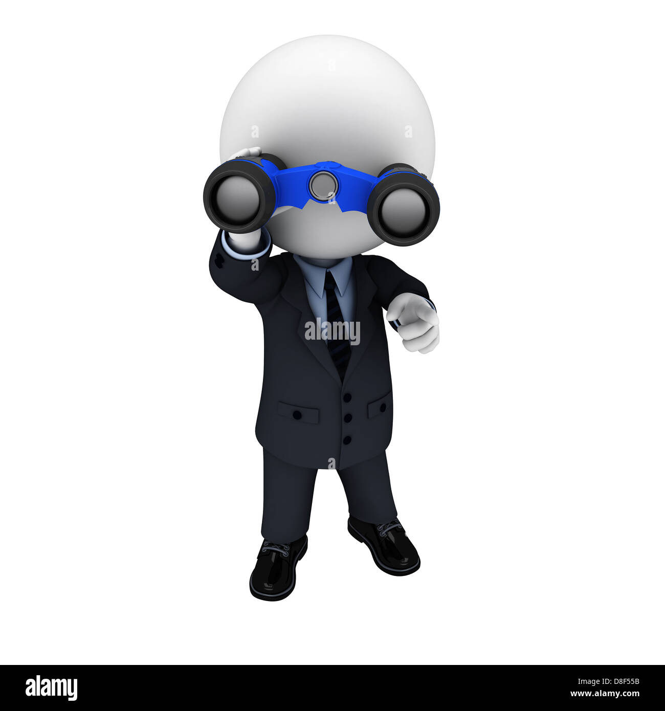 3d white character as business man Stock Photo - Alamy