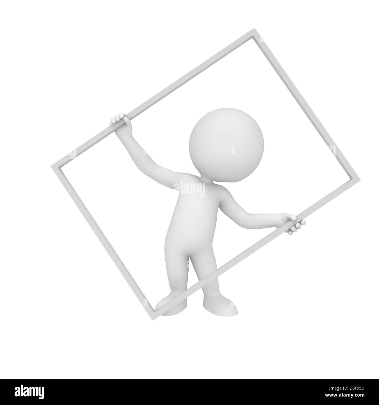 3d white character Stock Photo - Alamy
